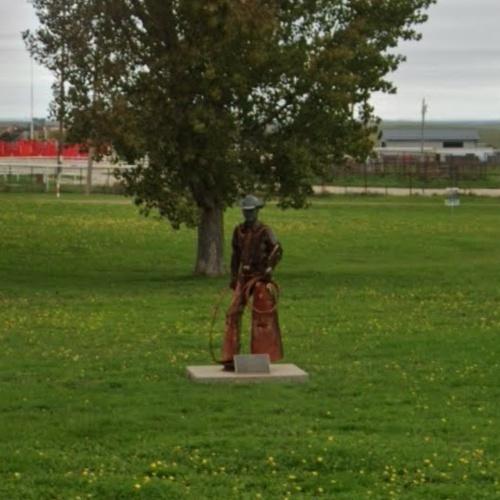 Bud Day statue and marker in Faith, SD - Virtual Globetrotting