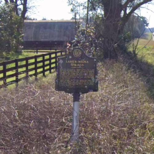 Lanier/Miona Springs marker in Oglethorpe, GA - Virtual Globetrotting