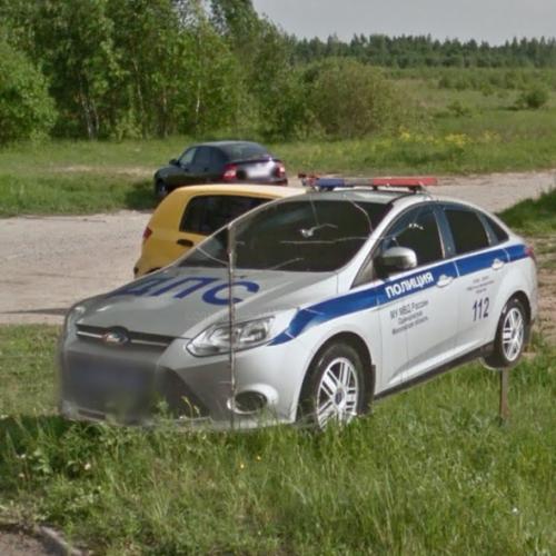 Russian Police car mockup in Kubinka, Russian Federation (Google Maps)