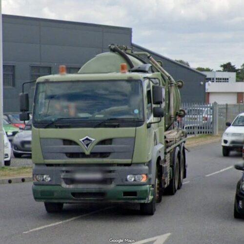 Green Foton lorry in Peterborough, United Kingdom - Virtual Globetrotting