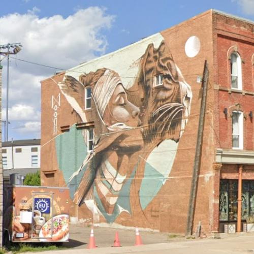 Moon in Detroit, MI - Virtual Globetrotting