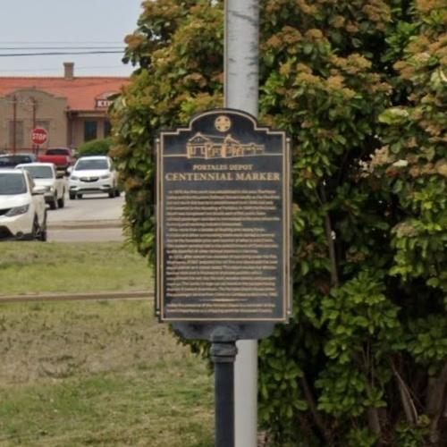 Portales Depot Centennial Marker in Portales, NM - Virtual Globetrotting