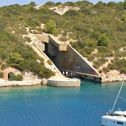 Potkop Parja submarine tunnel in Vis, Croatia - Virtual Globetrotting