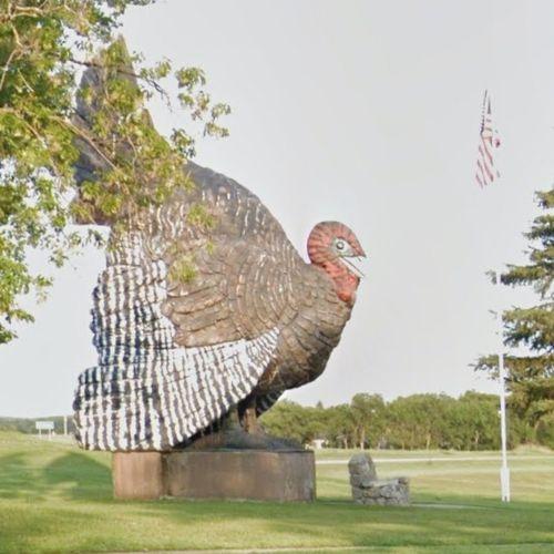 World's biggest turkey sculpture in Frazee, MN - Virtual Globetrotting