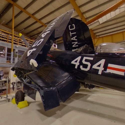 Goodyear FG-1A Corsair in Seattle, WA (Google Maps)