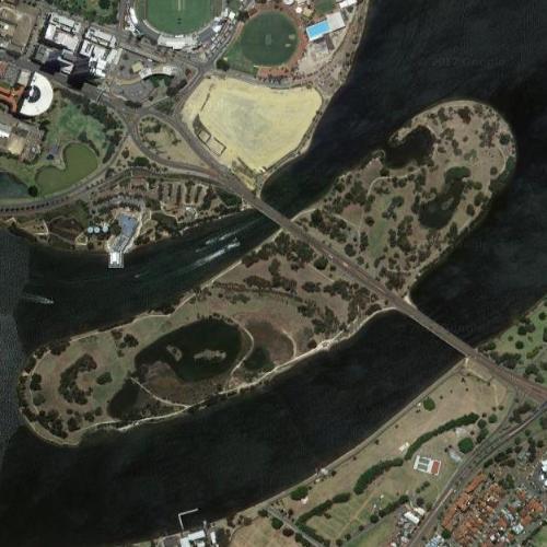 Heirisson Island in Perth, Australia (Google Maps)