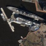 USS Wisconsin in Norfolk, VA (Google Maps)