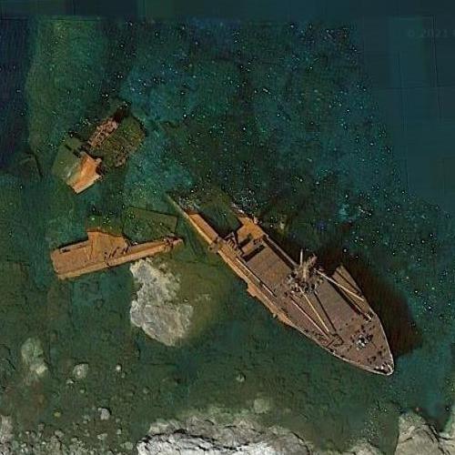 Shipwreck of the Semiramis in Andros, Greece - Virtual Globetrotting
