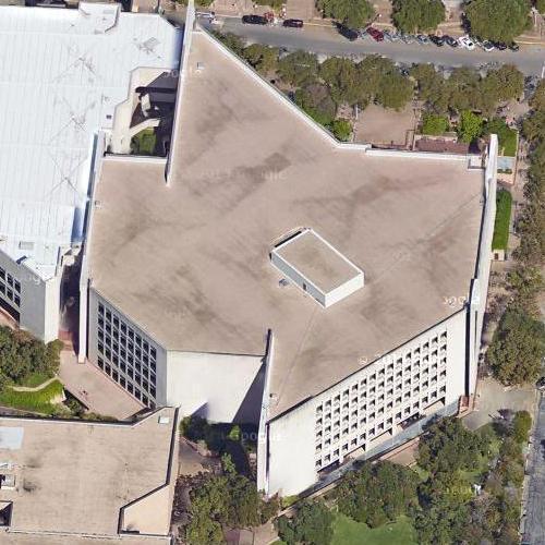 Texas Shaped Library in Austin, TX (Google Maps)