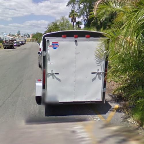 Google trike transport trailer in Tampa, FL (Google Maps)